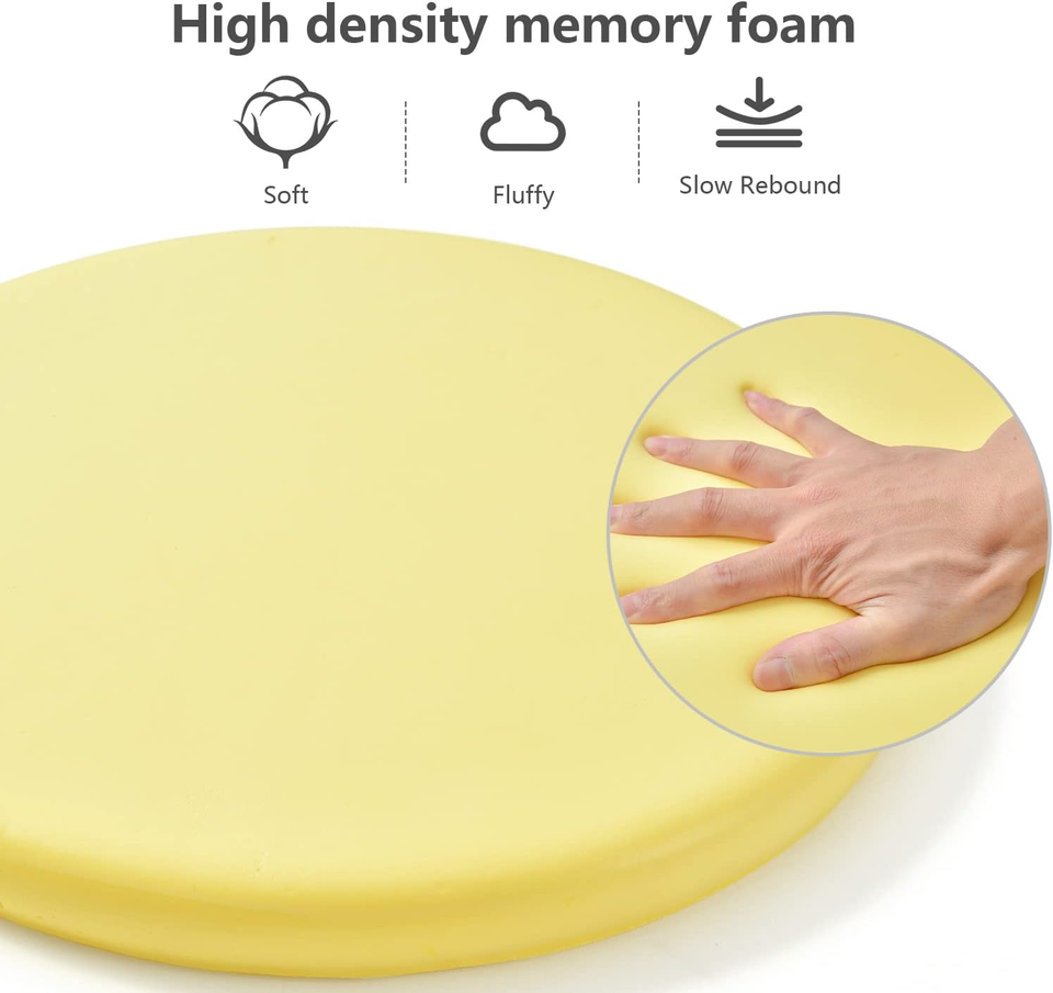 Round Memory Foam Chair Cushion Circle Bar Stool Pad Detachable Chair ...