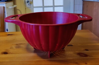 Vintage KitchenAid Strainer Colander RED Footed Deep Two Handled 5 ...