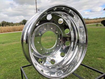1) 19.5 X 6 ALCOA WHEELS DODGE RAM 4500/ 5500 10 LUG POLISHED 763297 ...
