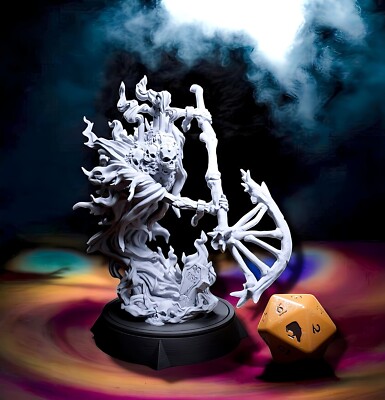 Lich Wraith Necro Miniature DnD Warhammer Pathfinder RPG Tabletop ...