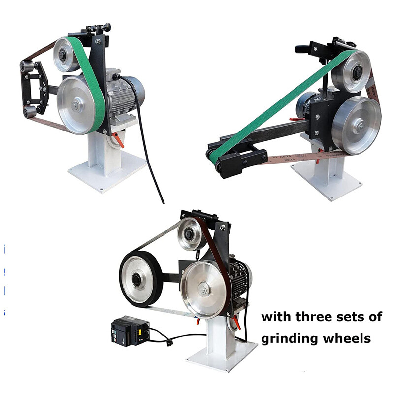 110V 2HP 2"x71"Belt Grinder Knife Sander Vertical&horizontal w/3 ...