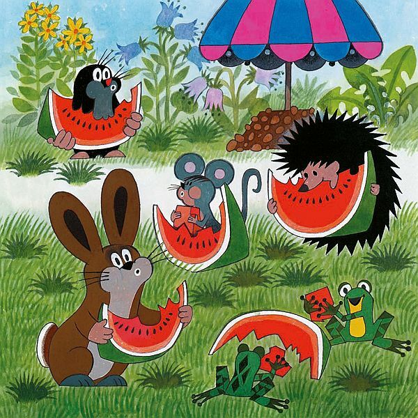 Puzzle Box Mole Rabbit Hedgehog Mouse Cartoon Animated Movie Children ...