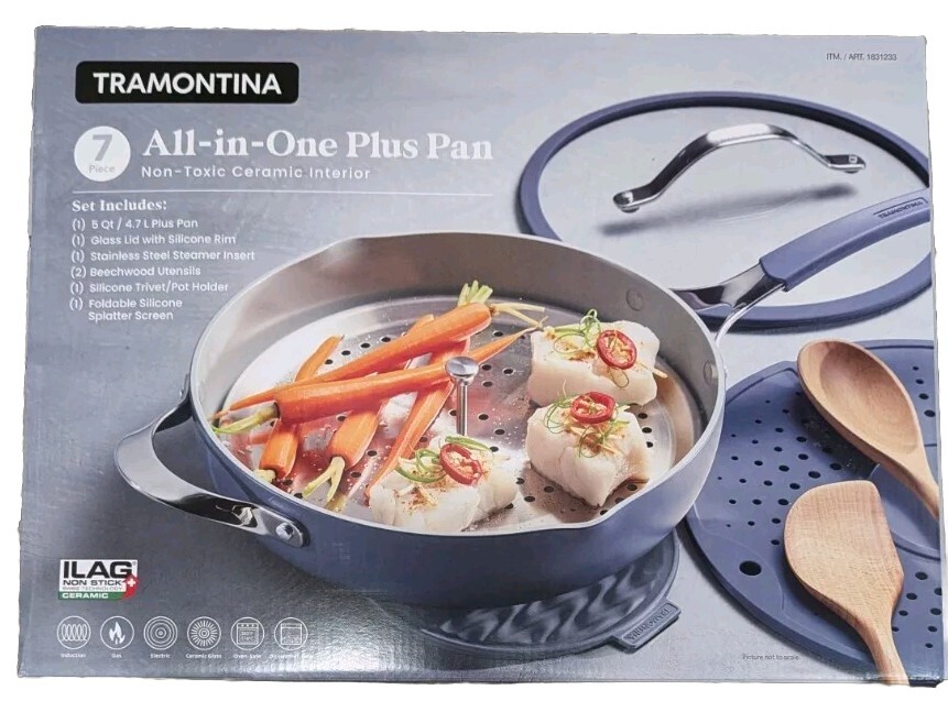 Tramontina Ceramic Nonstick All In One Plus Pan 7 Piece Set | eBay