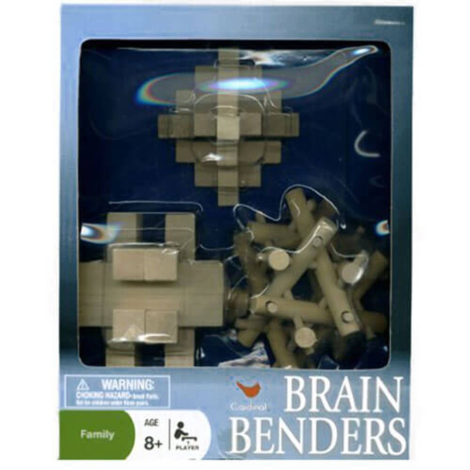 Cardinal Classic Brain Benders 3D Wood Puzzles Game for 1 Player Ages 8 ...
