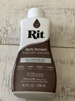RIT DYE - Liquid Fabric Dye Dark Brown - 8 fl. oz. (236 ml ...