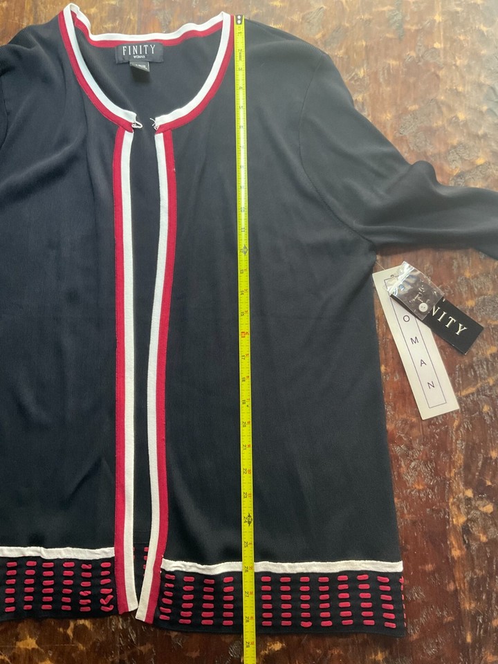 Classic Black & Red Cardigan Sweater Set by Finity-New w/Tags Size 2XL ...