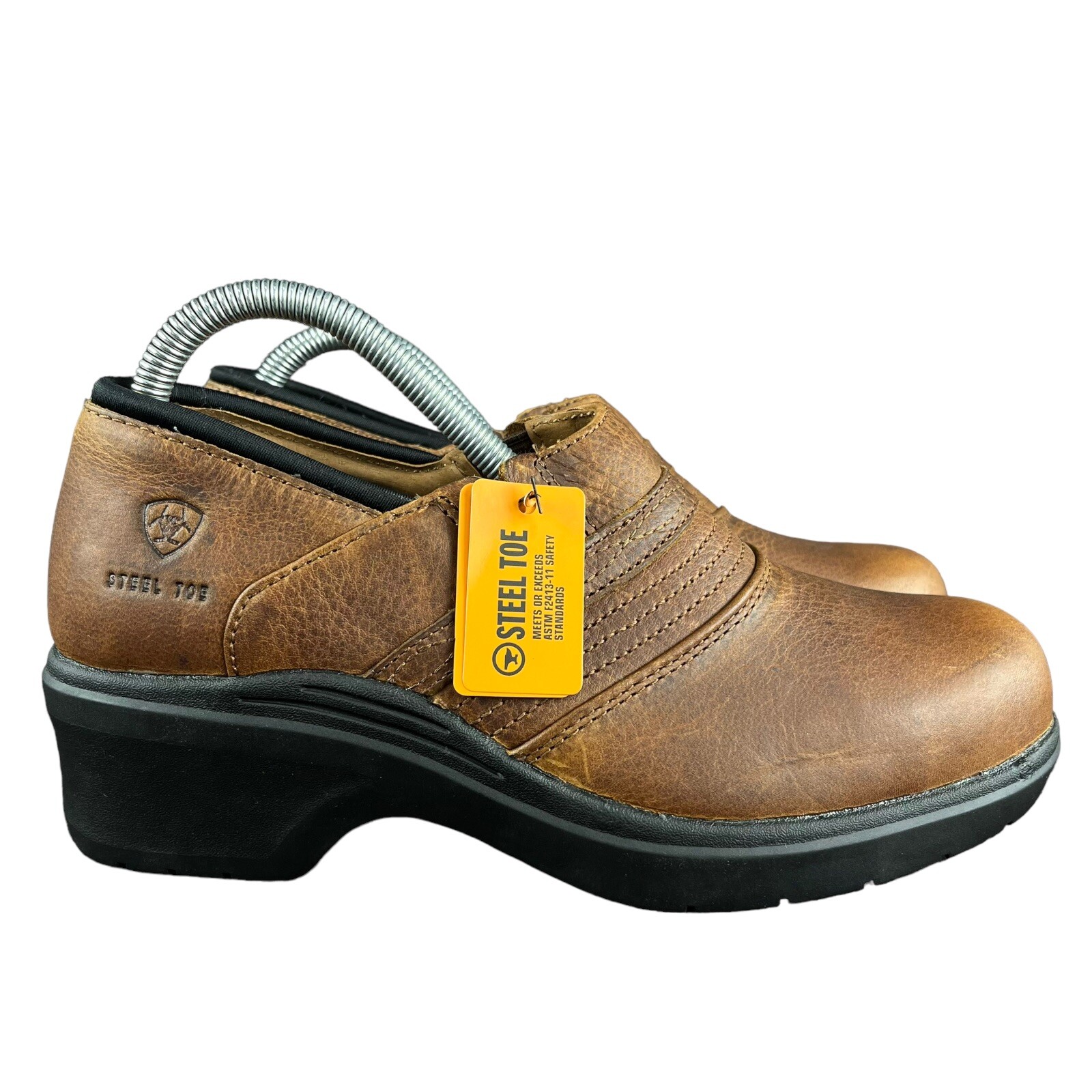 Ariat Safety Clog Steel Toe Golden Brown Slip On Shoes 10002367 Womens ...