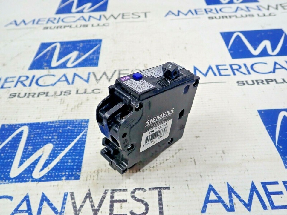 New Siemens QA115AFCN 15 Amp 1 Pole 120V QAF2N CAFCI Arc Fault Circuit ...