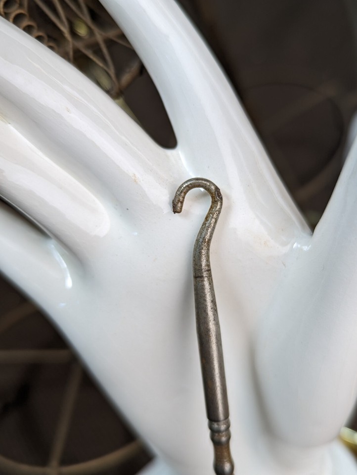 Vintage Shoe Button Hook Boot Celluloid Pink & Amber 5 1/2" Long Handle ...