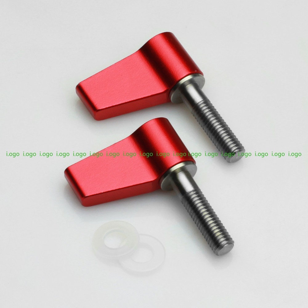 Rotating Knob Red M5 20mm Wingnut Thumb Lever Screw fr 15mm Rod Clamp ...