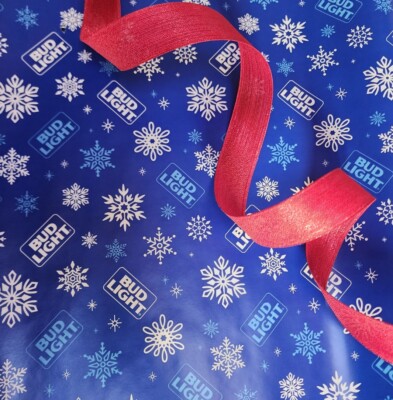 Bud Lite Beer Gift Wrap Set, Paper And Ribbon, see description | eBay