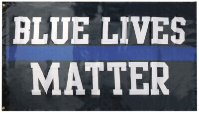3X5 Blue Lives Matter Thin Blue Line POLICE 150D Woven Poly Nylon Flag ...