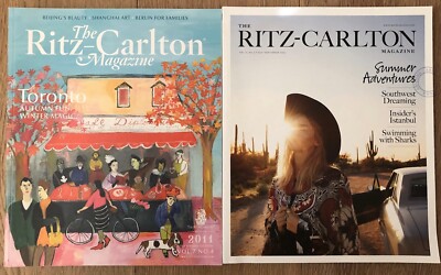 THE RITZ-CARLTON MAGAZINE 2 Issues Oct- Nov 2011 & Jul-Sep 2015 Very ...