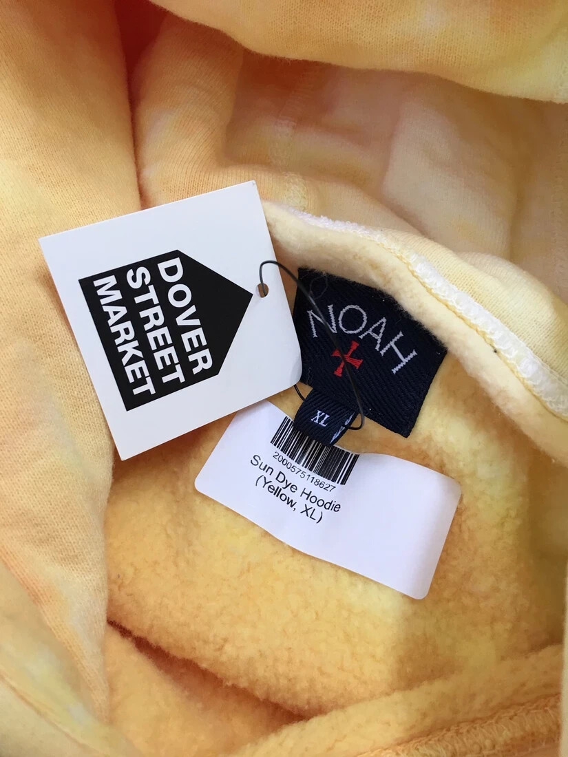 Noah Sun Dye Hoodie Yellow Color Extra Large Size | eBay