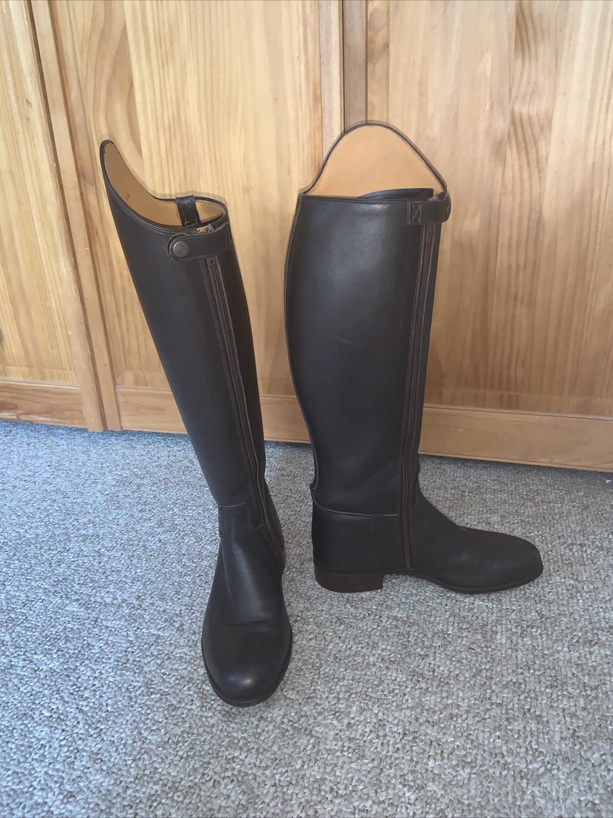 CUSTOM VOGEL BOWERY DRESS BOOTS BROWN CALFSKIN fully Lined Zippers ...