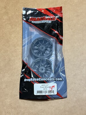 Drag Race Concepts #215 AXIS 2.2" Drag Racing Front Wheels (2) Black RC ...