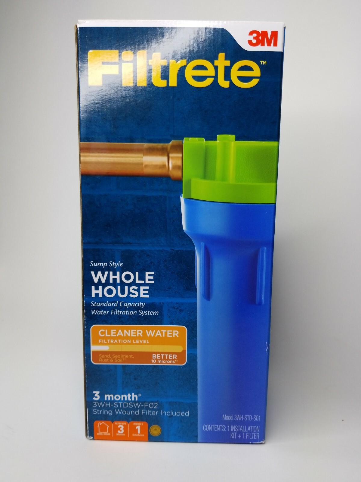 Filtrete Whole House System Basic Filtration Standard Capacity w/ 3 ...
