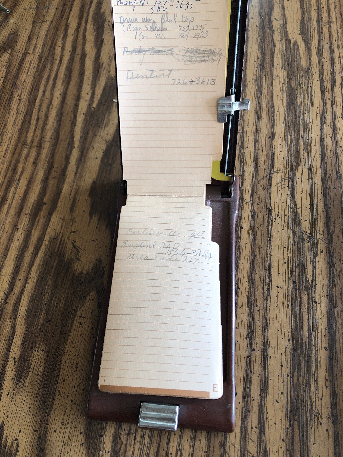 Vintage BROWN Metal Address Book List Finder Directory | eBay