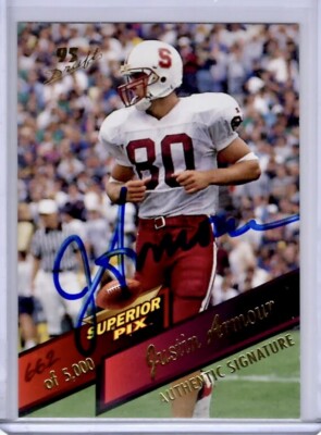 1995 SUPERIOR PIX DRAFT JUSTIN ARMOUR Rookie Authentic Signature AUTO ...