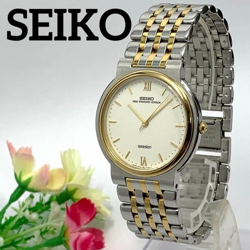 Seiko Session Quartz Watch Silver Gold Stainless Steel Band Used | eBay