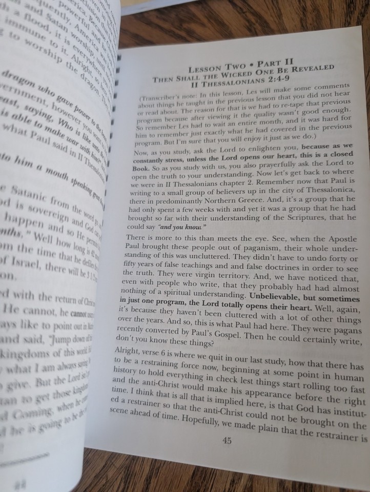 Lot of 8 Through The Bible With Les Feldick Spiral Transcript Book ...