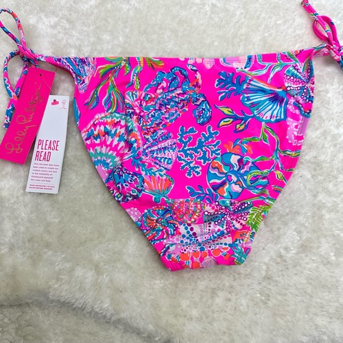 Lilly Pulitzer Bryon Pink Isle String Bikini Bottom Shell Me Something ...