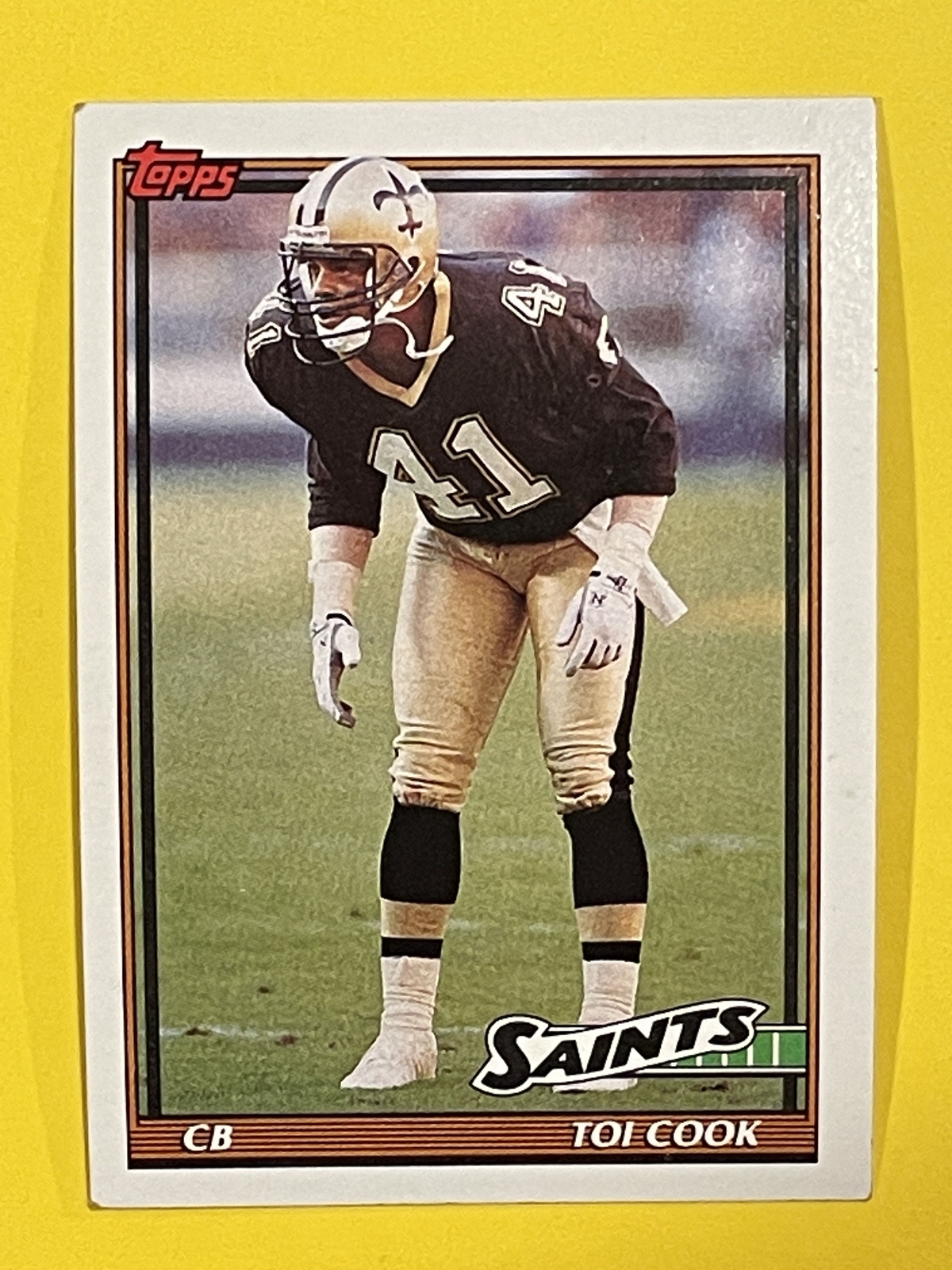 Toi Cook 1991 Topps Rookie #317 New Orleans Saints | eBay