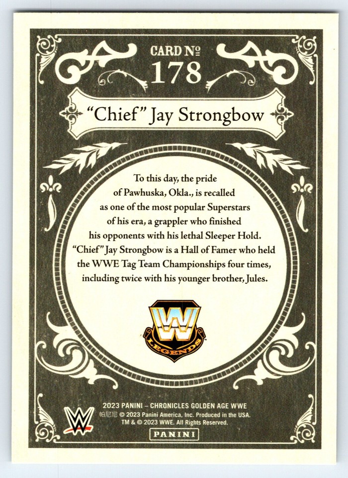 2023 Panini Chronicles WWE #178 Chief Jay Strongbow | eBay