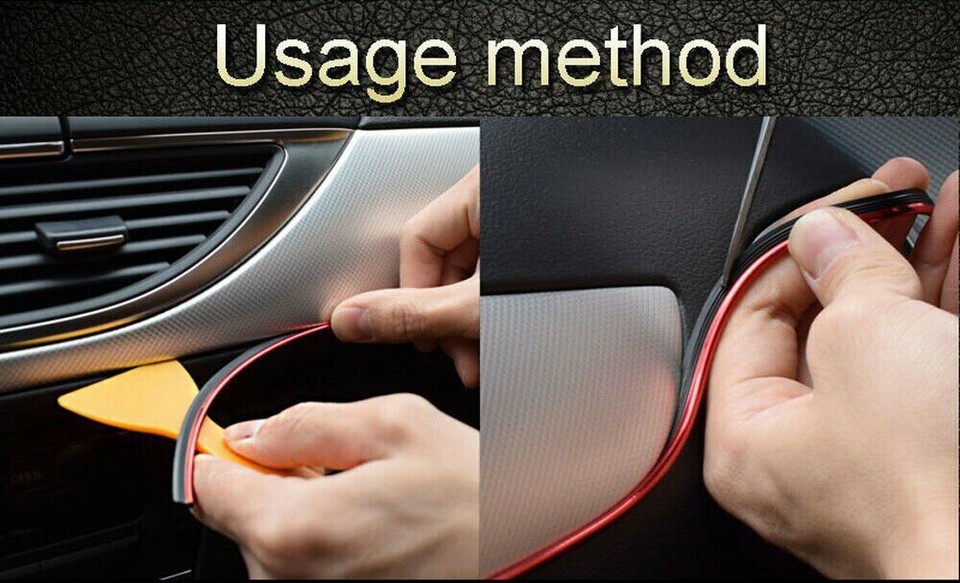 Car Interior Decor Point Edge Gap Door Panel Molding Line Car ...