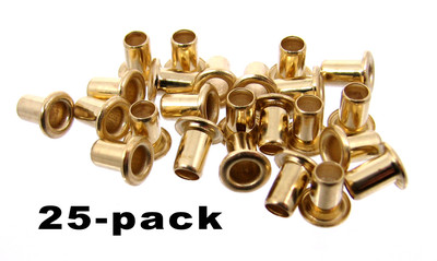 25pc. "Short Shaft" Brass Eyelets - Cigar Box Guitar String Ferrules | eBay