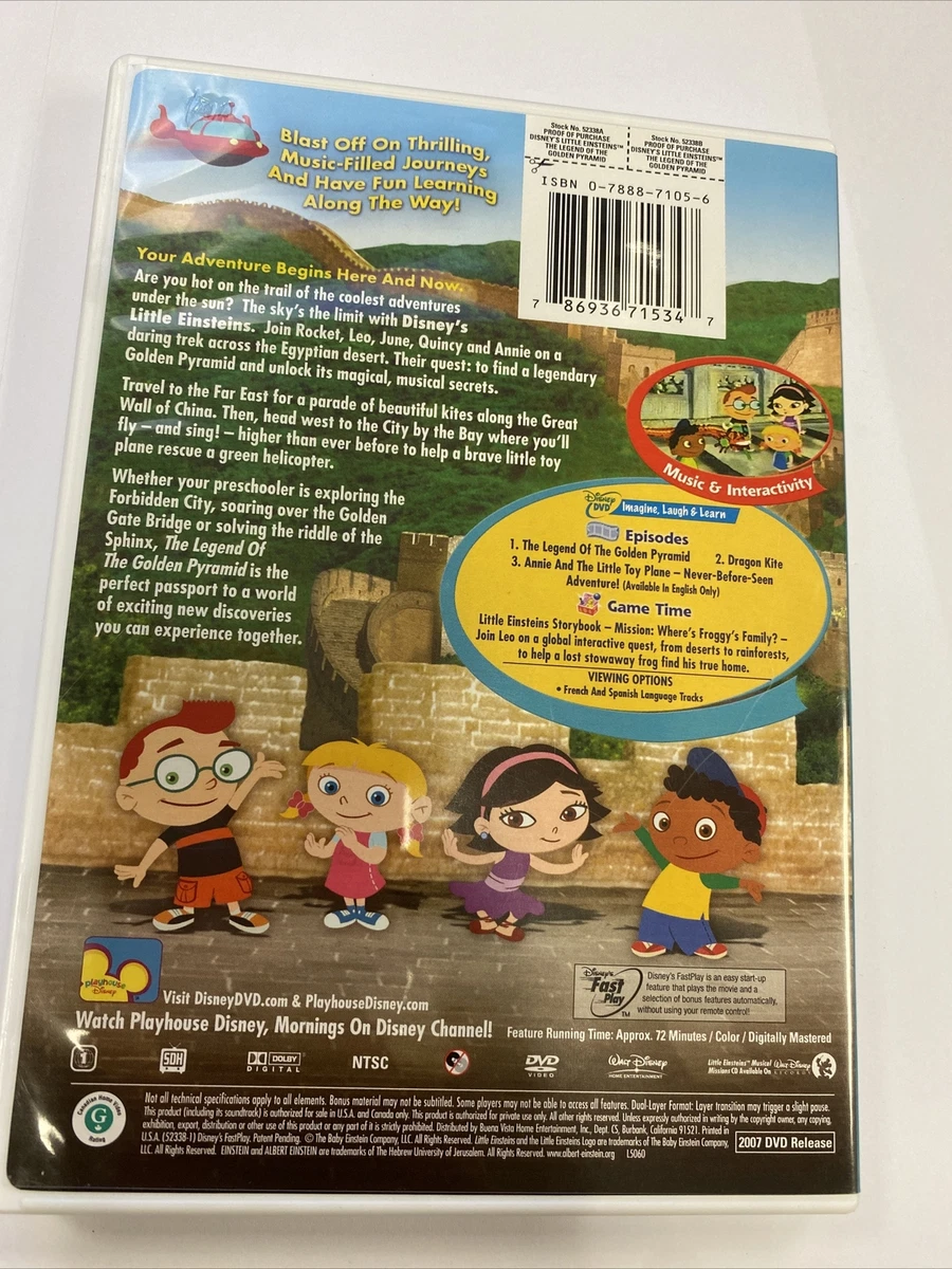 Little Einsteins The Legend Of The Golden Pyramid Dvd Menu