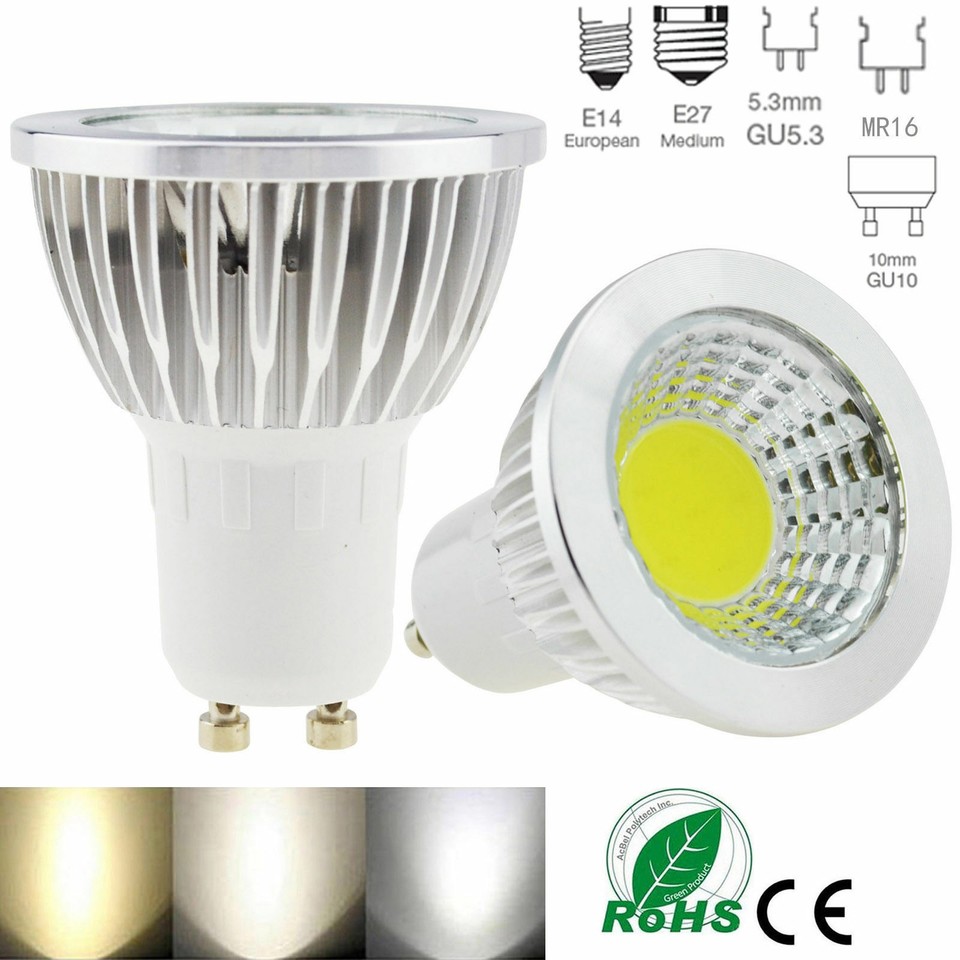 Dimmable LED Spotlight COB/Epistar Bulb GU10 MR16 GU5.3 6W 9W 12W 15W ...