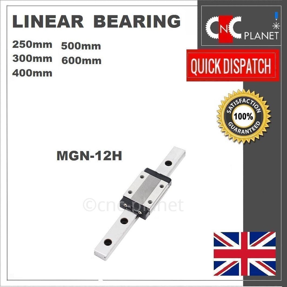MGN12 LINEAR RAIL MGN 12 BEARING GUIDE SLIDE CARRIAGE BLOCK MGN12C ...
