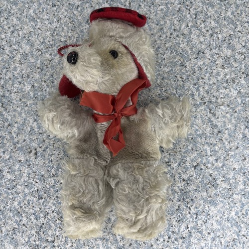 Vintage Poodle Dog Plush Zipper on Back Stuff Toy Animal 1950s 1960s ...