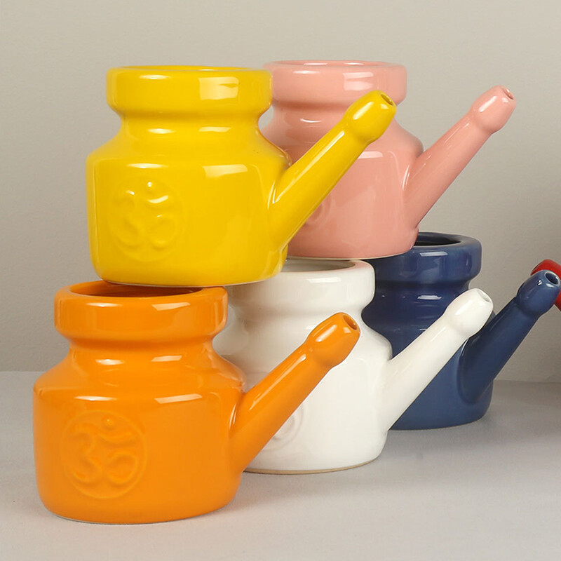350Ml Ceramic Neti Pot Nose Cleaning Pot Durable Leakproof Spout Pot ...