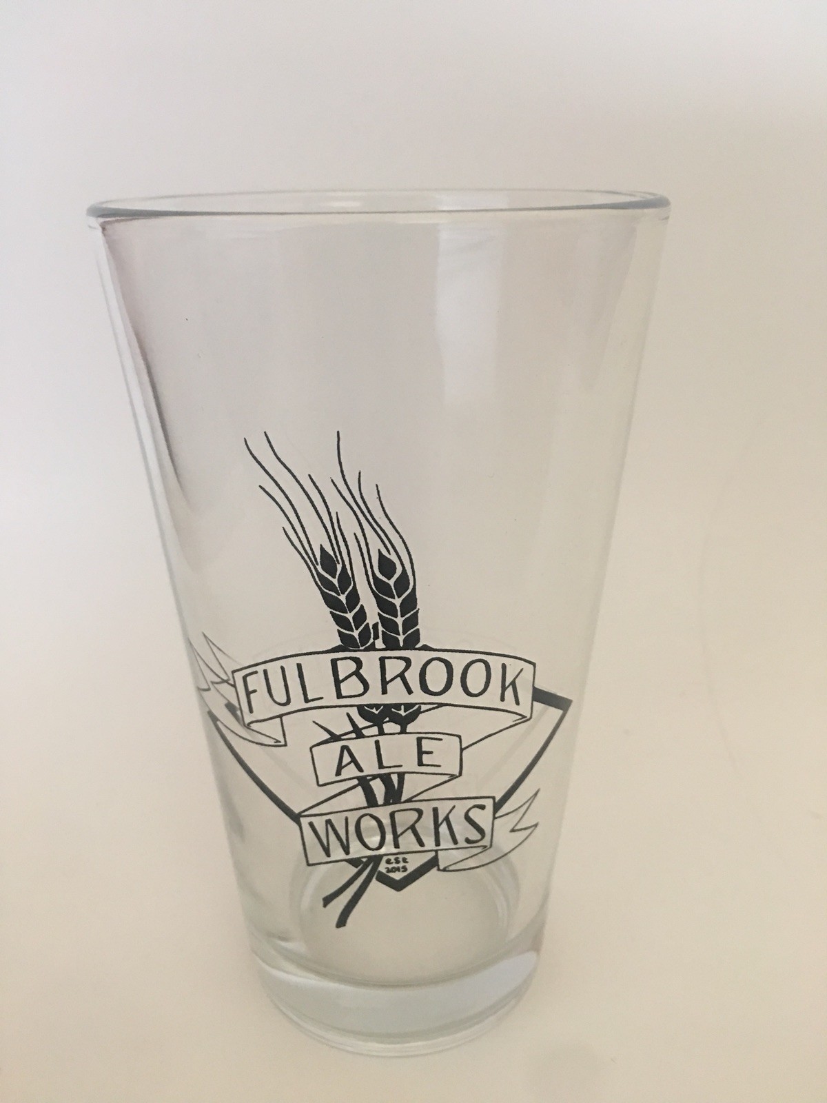 Fulbrook Ale Works Pint Beer Glass Craft American Ale Brewery Richmond ...
