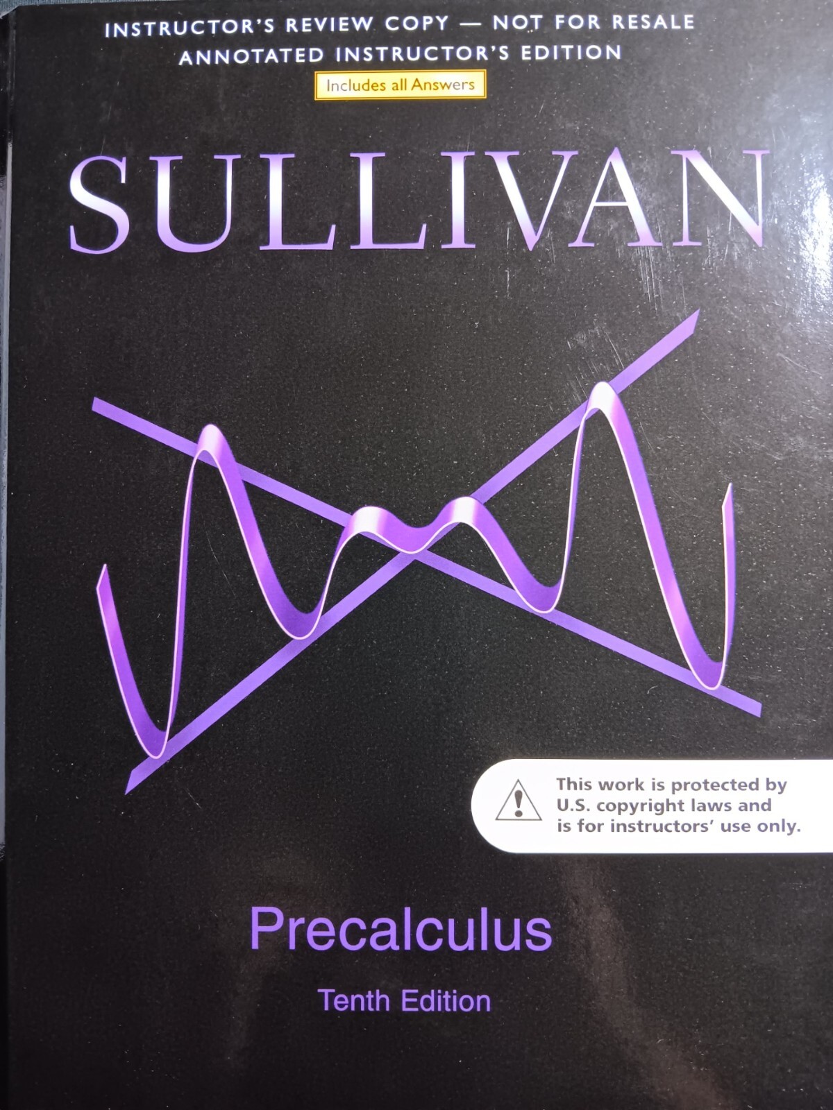 (ANNOTATED INSTRUCTOR'S EDITION) Precalculus, Sullivan, Michael ...