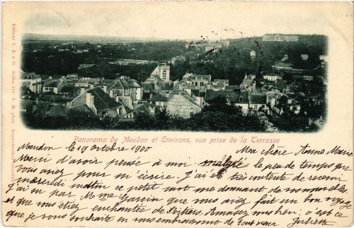 CPA MEUDON Panorama de Meudon et Environs - Vue prise de la Terrasse ...