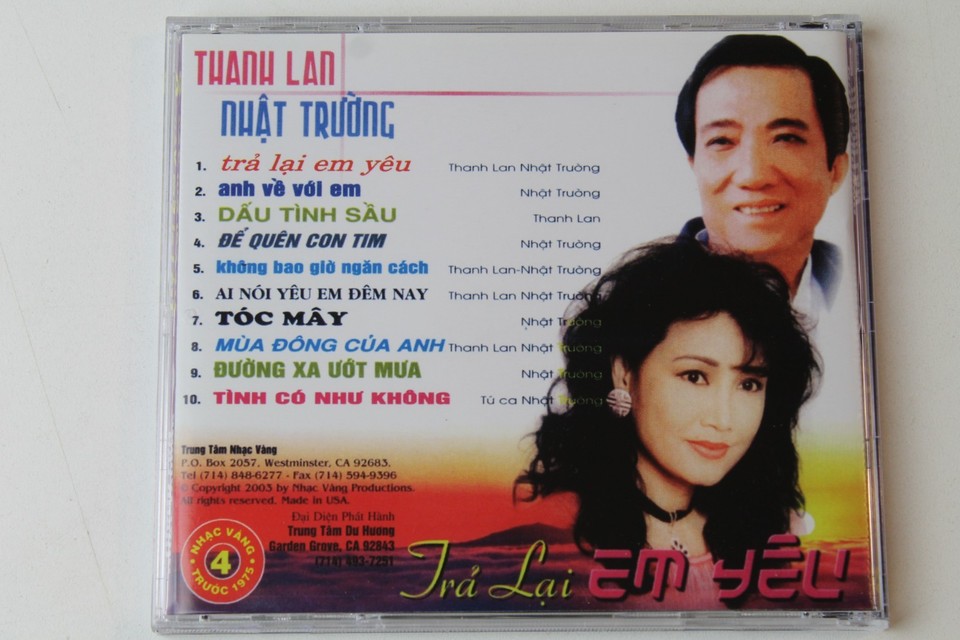 Thanh Lan - Nhat Truong - Tra Lai Em Yeu Nhac Vang - CD | eBay