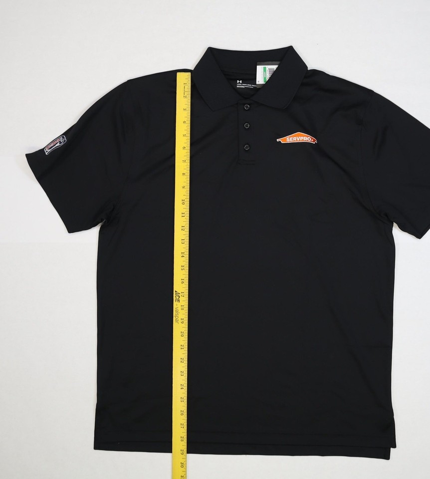 Under Armour SERVPRO Polo Shirt Mens Large Black Corp Performance Golf ...