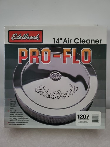 Edelbrock 1207 Pro-Flo Chrome Air Cleaner 14" Diameter | eBay
