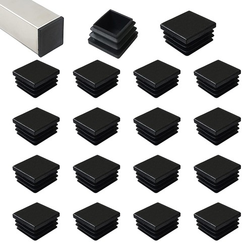 HJYZY 20mm Square Plastic Plug, Tubing Post End Cap, Chair Glide for ...