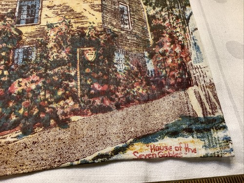 964🌟Vintage Designer Novelty Handkerchief FOARD Print-Ann Green Gables ...