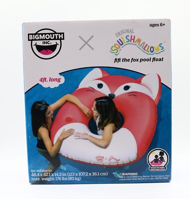 Bigmouth Original Squishmallows Fifi The Fox Pool Float 4 ft long | eBay