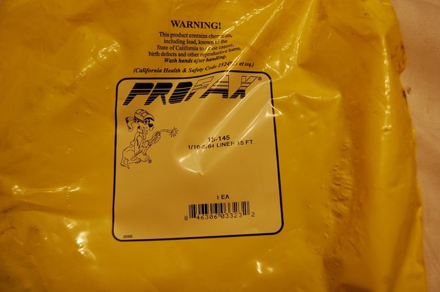 Profax 15-145 Liner 15' FT 1/16 - 5/64 for sale online | eBay