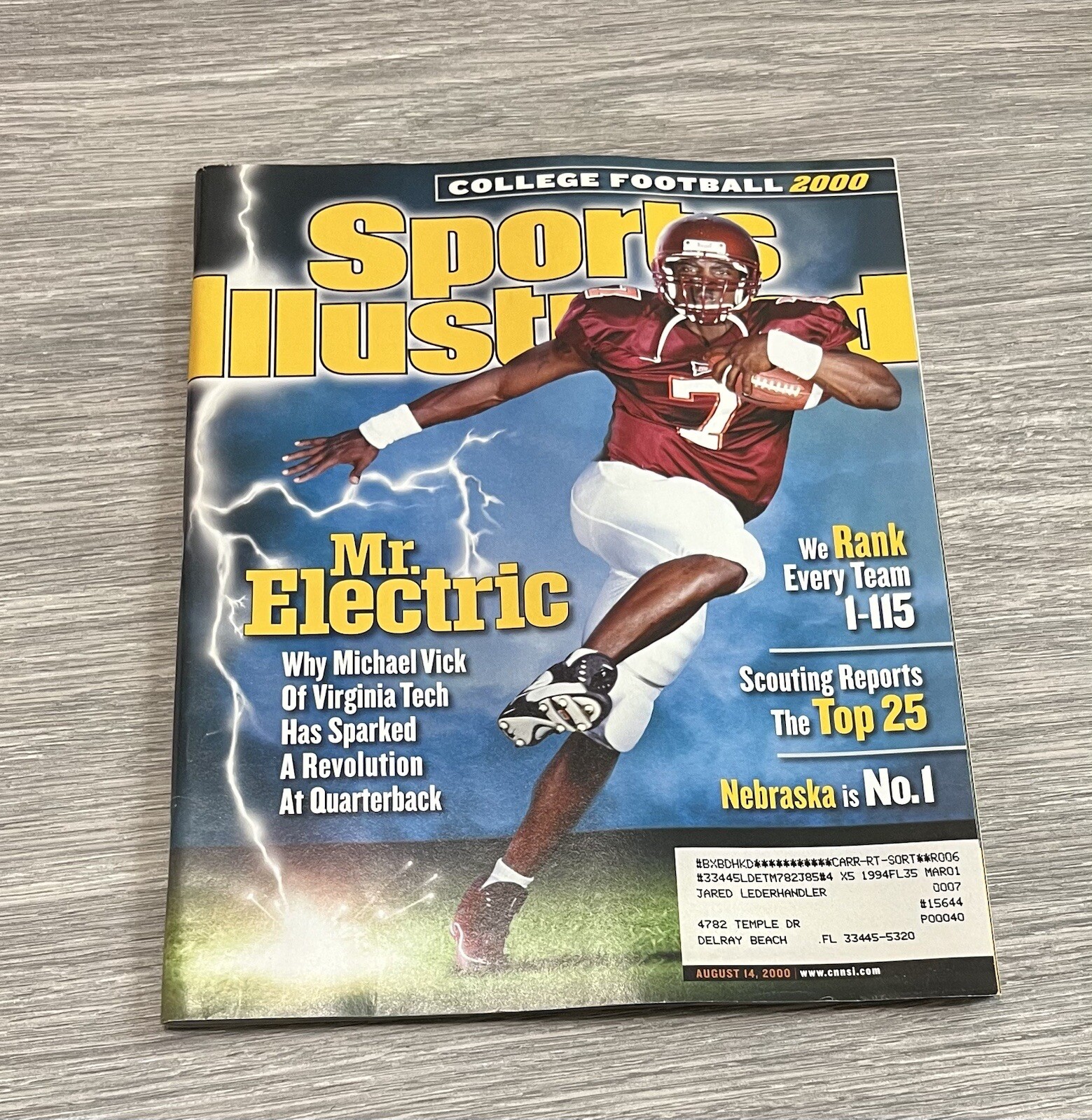 August 14th 2000 Virginia Tech Sports Illustrated Michael Vick | eBay