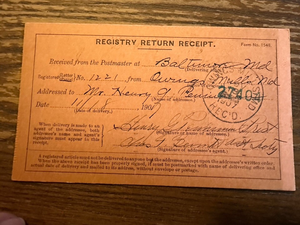 Antique Postal Card Maryland Asylum Feeble Minded Director Early 1900’s ...