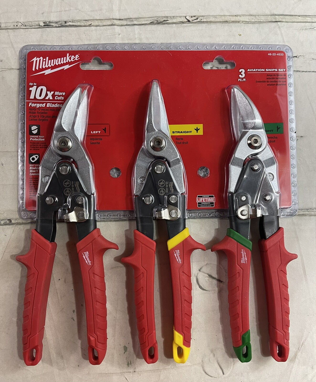 Milwaukee Tool 48-22-4533 10 In. X 2 In. Left/Right/Straight Aviation ...