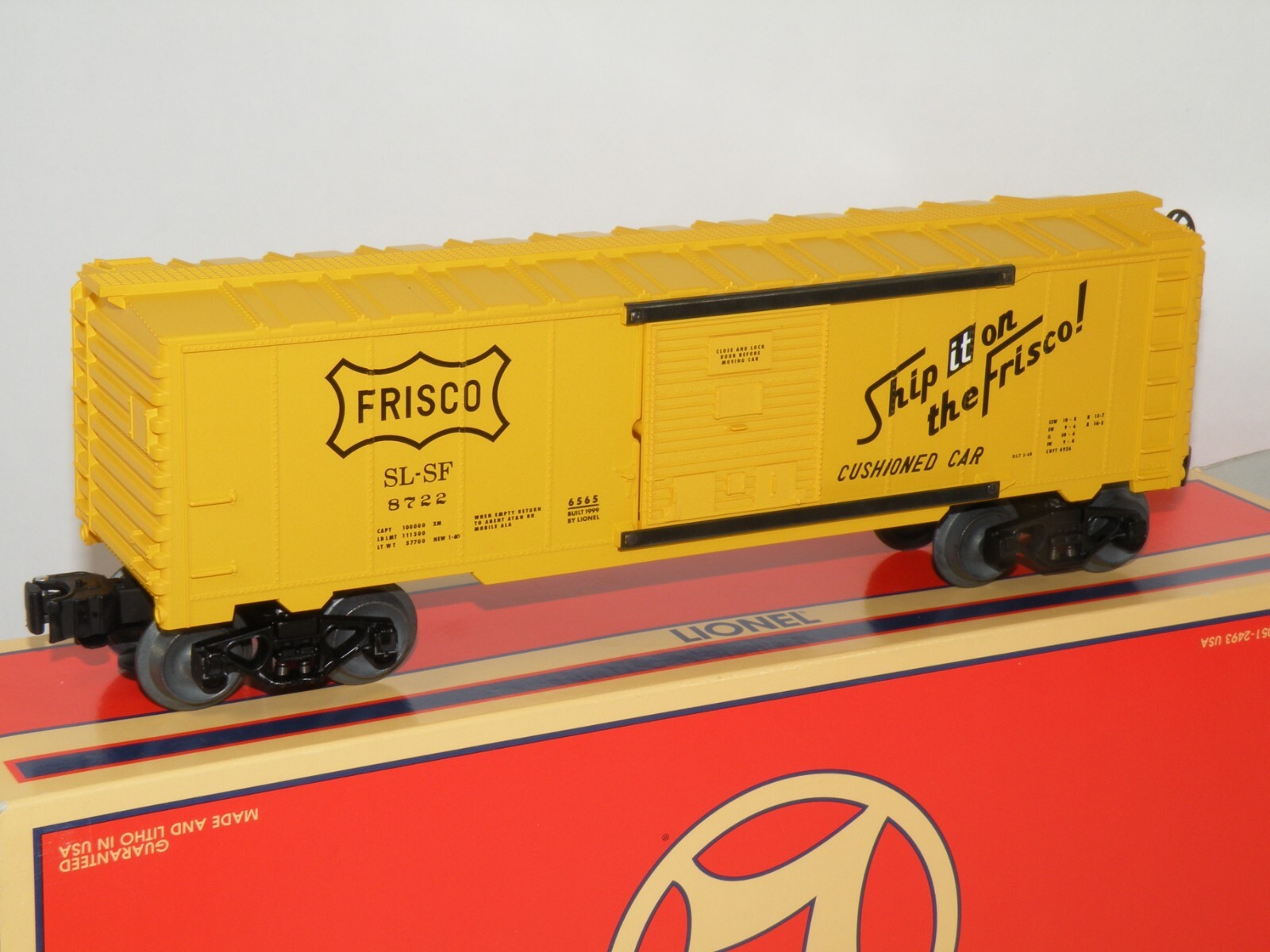 Lionel 6-29266 6565 Series Frisco Yellow Boxcar C10 1999 | eBay