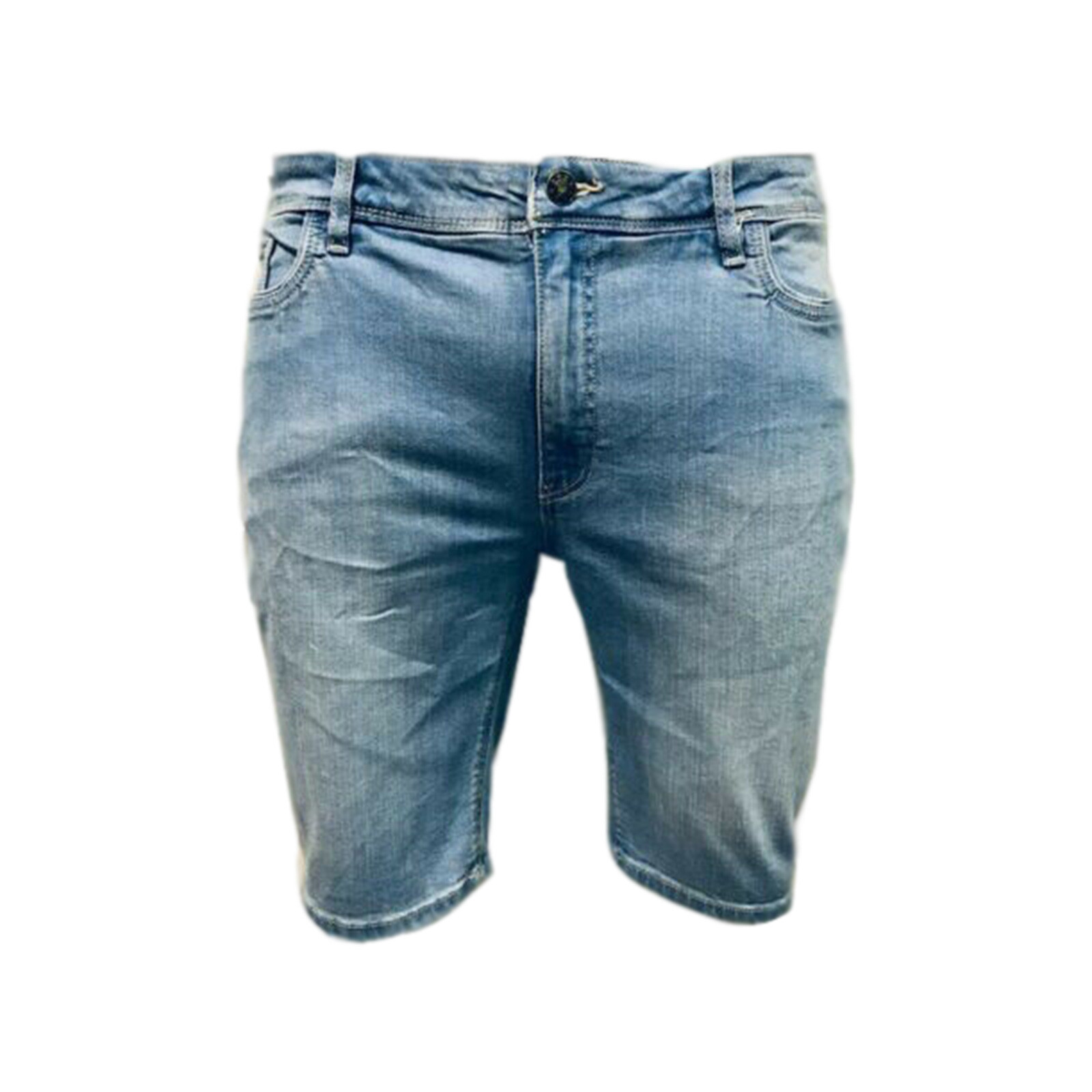 Mens Denim Shorts Slim Fit Regular Summer Casual Half Jeans Pants Size ...